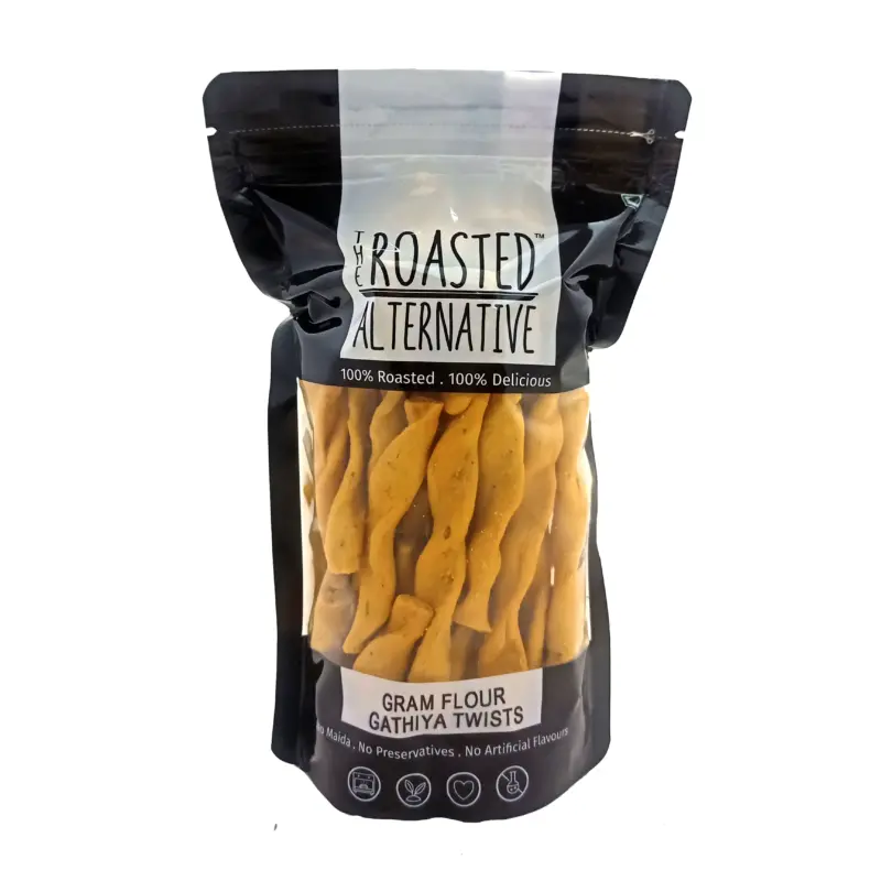 Roasted Gram Flour Gathiya Twists | High Protein Snack - The Roasted ...